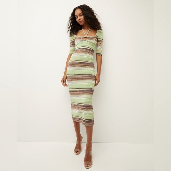 Veronica Beard | Dresses | Veronica Beard Green Kante Knit Midi Dress ...